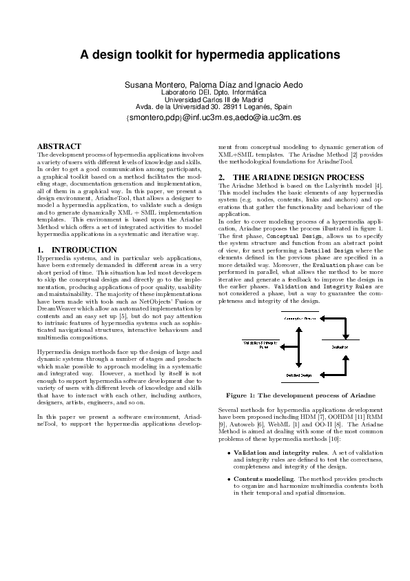 (PDF) A Design Toolkit for Hypermedia Applications