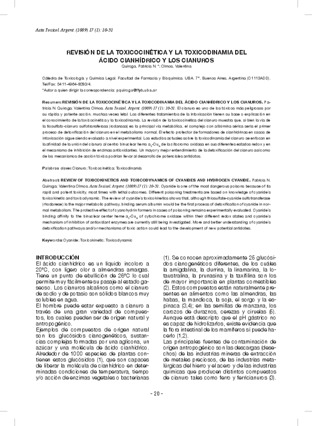 (PDF) Revisión de la toxicocinética y la toxicodinamia del ácido ...