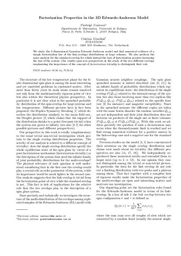 Pdf Factorization Properties In The Three Dimensional Edwards