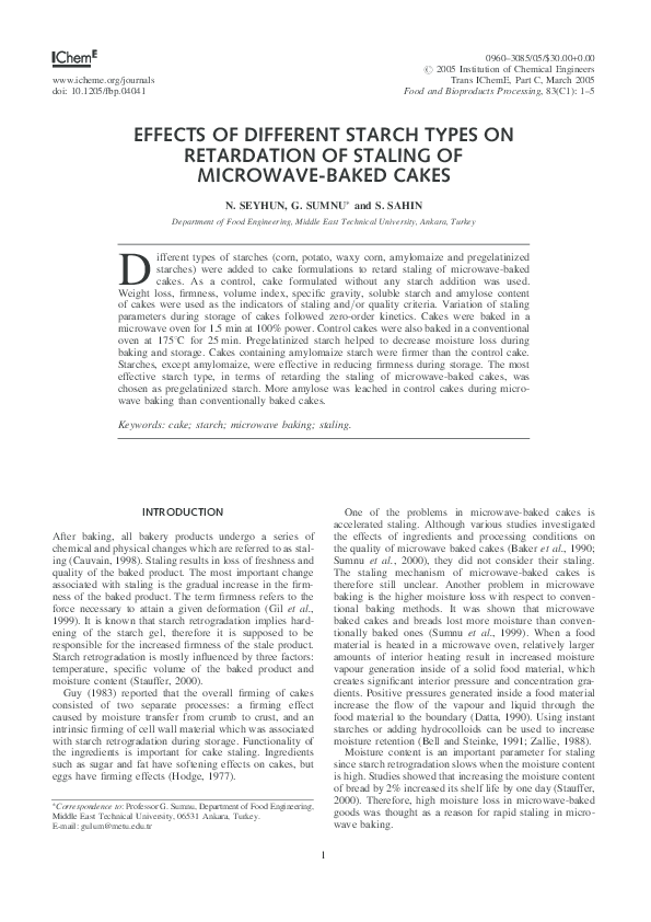 (PDF) Effects of Different Starch Types on Retardation of Staling of ...