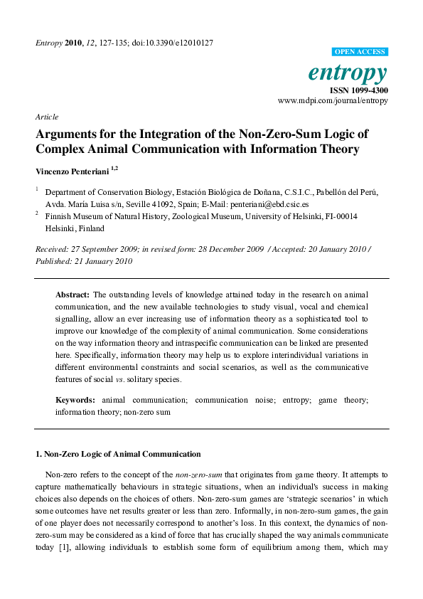 (PDF) Arguments for the Integration of the Non-Zero-Sum Logic of ...