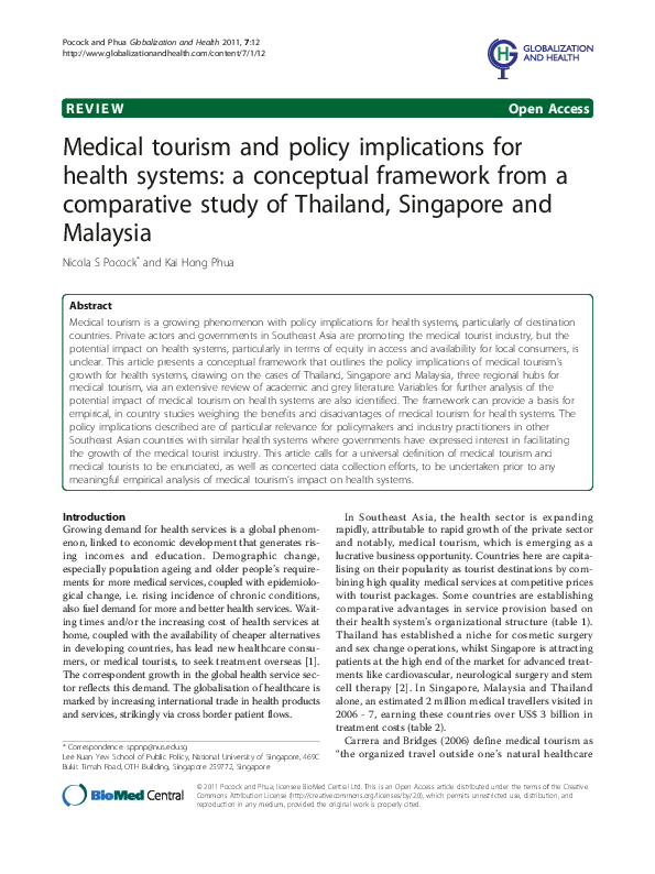 (PDF) Impact of Medical Tourism on Health Systems