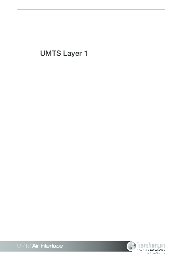 (PDF) UMTS Air Interface | Zied Ghamgui - Academia.edu
