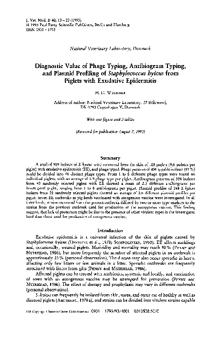 (PDF) Diagnostic Value of Phage Typing, Antibiogram Typing, and Plasmid ...