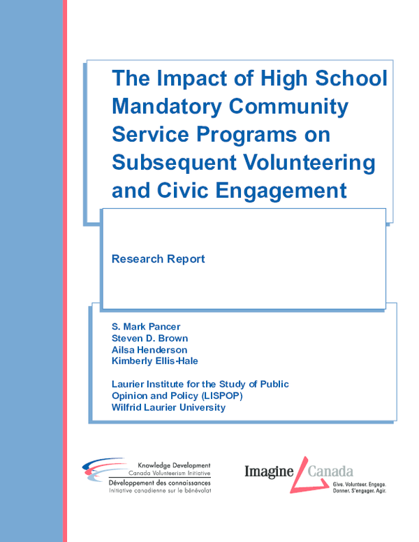 (PDF) The Impact of High School Mandatory Community Service Programs on ...