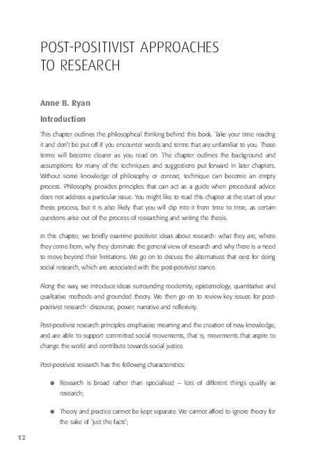 (PDF) Post-Positivist Approaches to Research