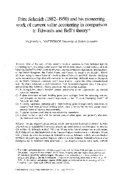 (PDF) Fritz Schmidt (1882-1950) and his pioneering work of current ...
