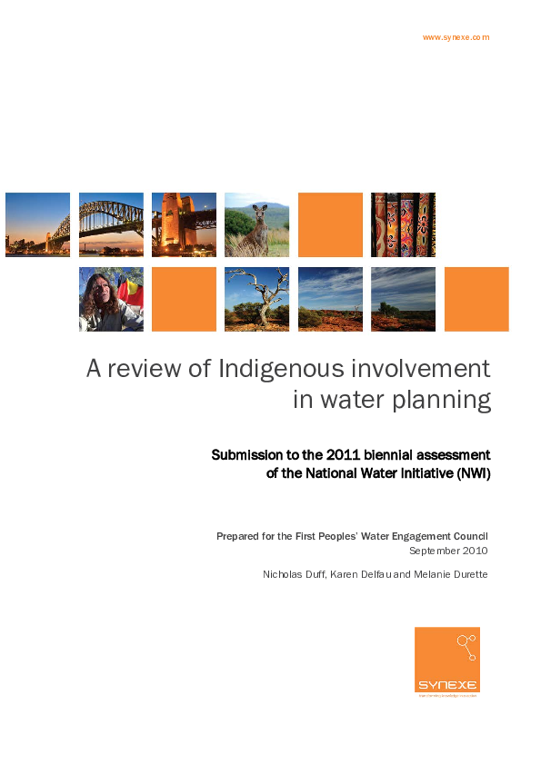 (PDF) A review of Indigenous involvement in water planning