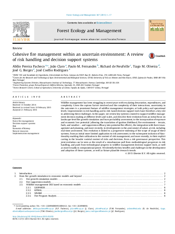 (PDF) Cohesive fire management within an uncertain environment: A ...
