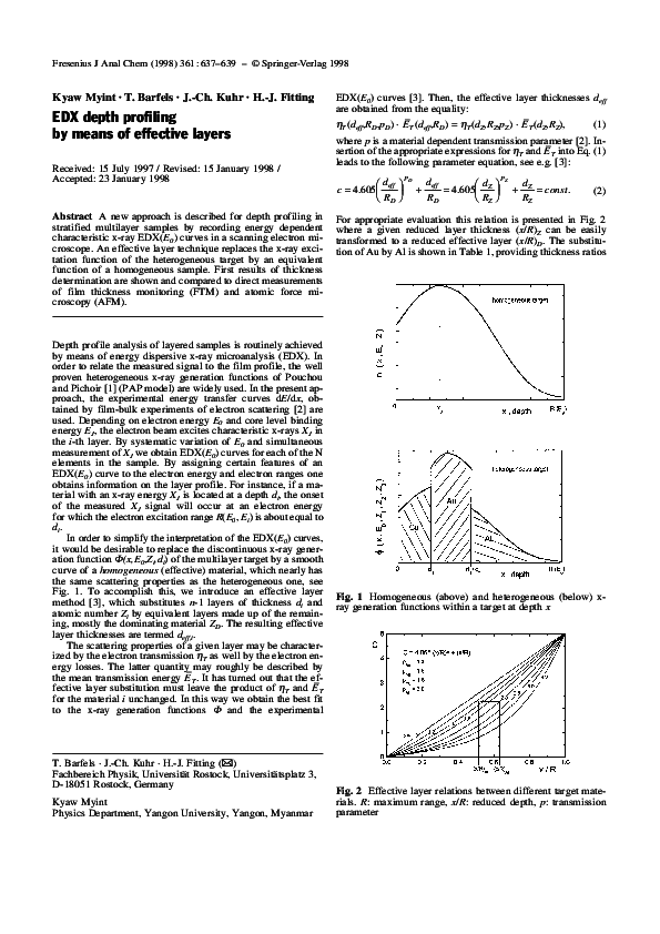 (PDF) EDX depth profiling by means of effective layers