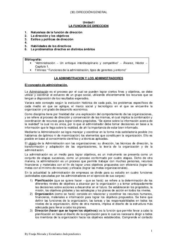 (PDF) Dirección General