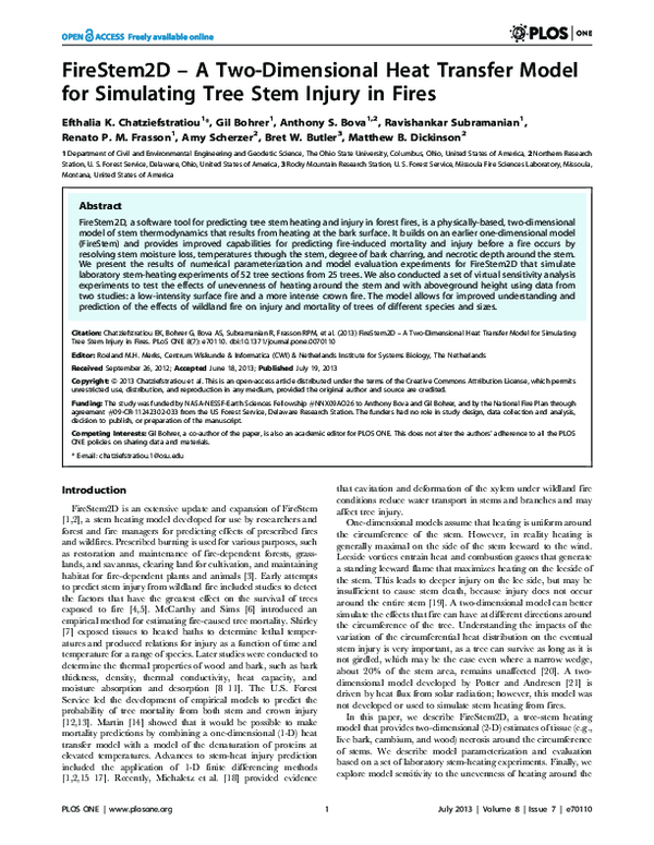 (PDF) Firestem2d–a two-dimensional heat transfer model for simulating ...