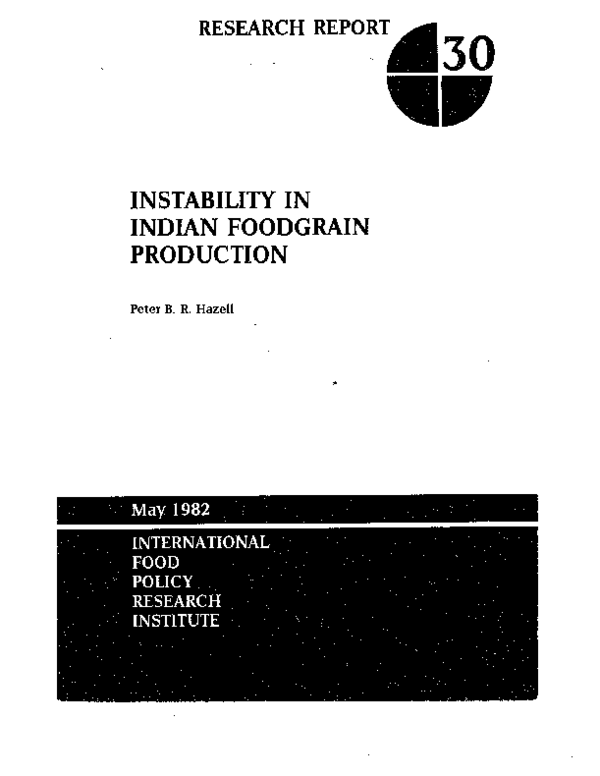 (PDF) Instability in Indian foodgrain production | Peter Hazell ...