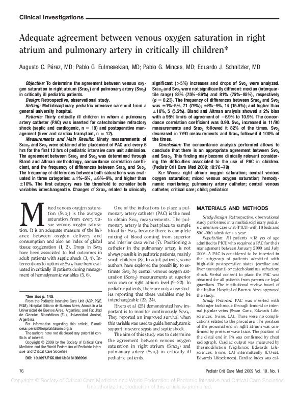 (PDF) Jugular venous oxygen saturation or arteriovenous difference of ...
