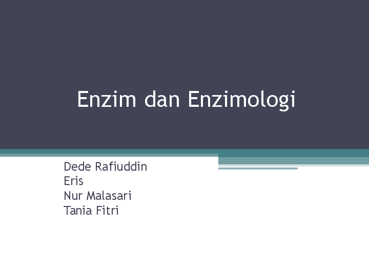 (PPT) enzimologi