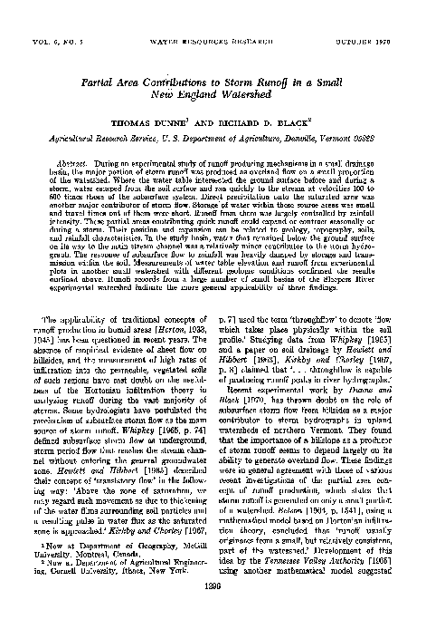 (PDF) Partial Area Contributions to Storm Runoff in a Small New England ...