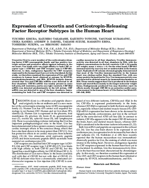 (PDF) Expression of Urocortin and Corticotropin-Releasing Factor ...