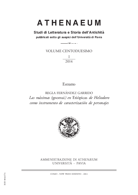 (PDF) “Las máximas (gnomai) en Etiópicas de Heliodoro como instrumento ...