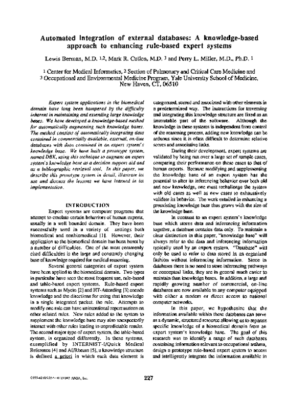 (PDF) Automated Integration of External Databases: A Knowledge-Based Approach to Enhancing Rule ...