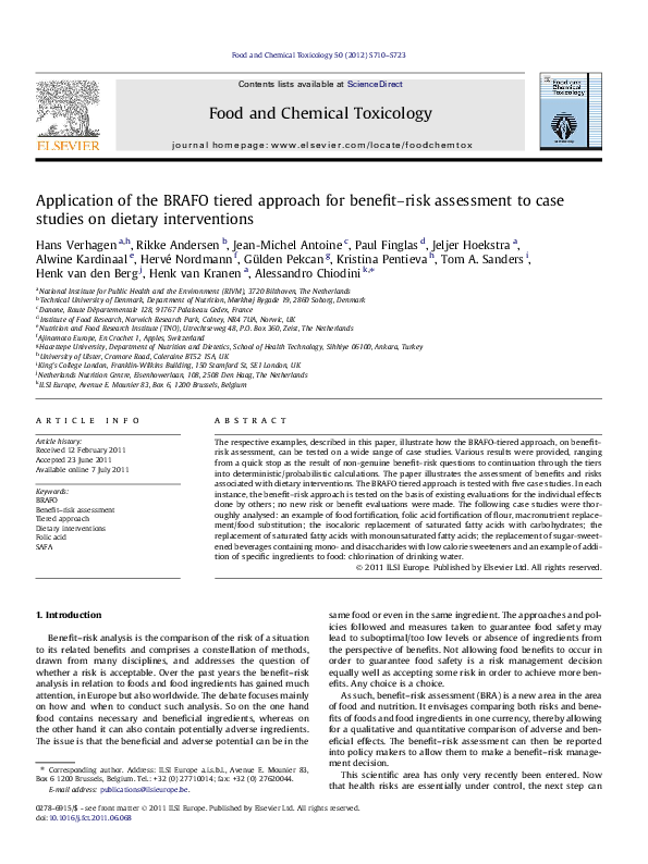 (PDF) Application of the BRAFO tiered approach for benefit–risk ...