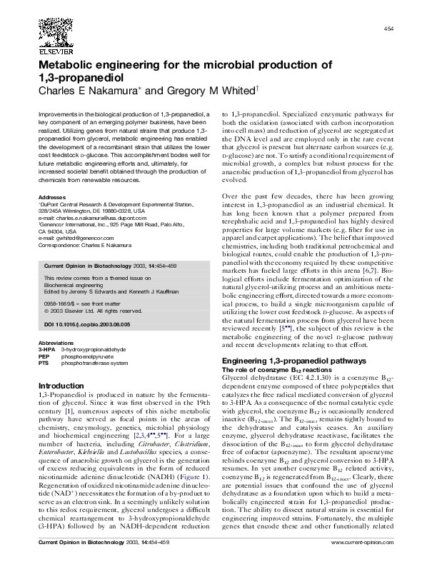 (PDF) Metabolic engineering for the microbial production of carotenoids and related products ...