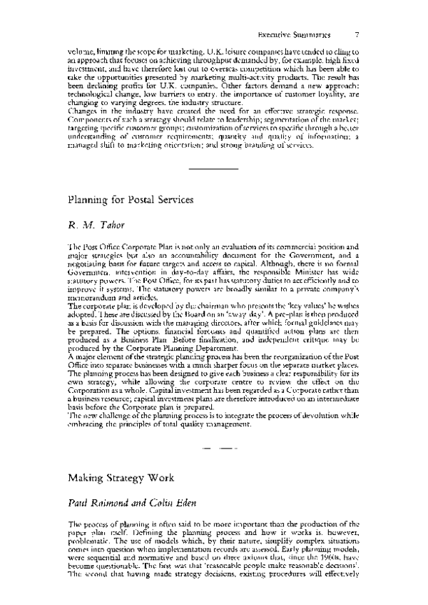 (PDF) Making strategy work