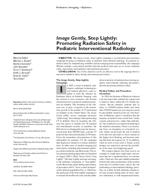 (PDF) Image Gently, Step Lightly: Increasing Radiation Dose Awareness ...