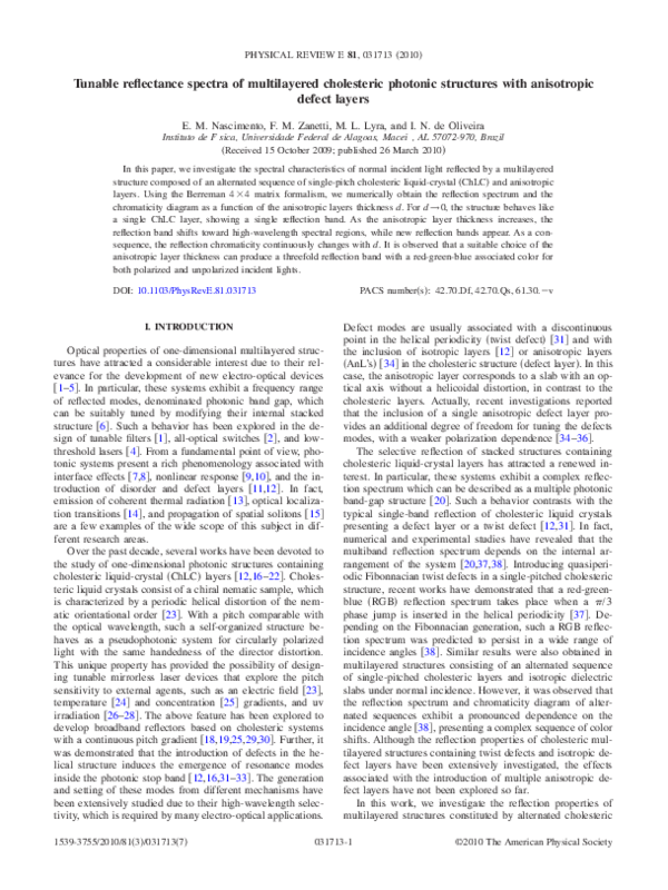 (PDF) Tuning selective reflection of light by surface anchoring in cholesteric cells with ...