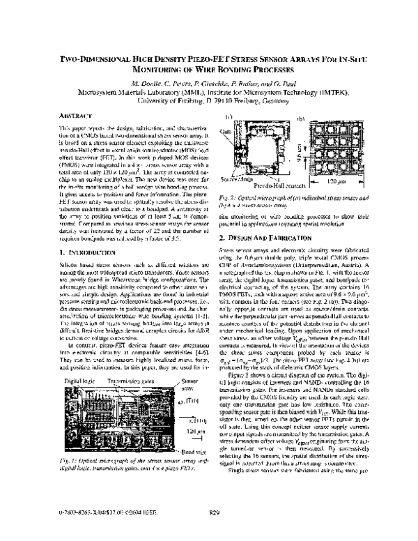 (PDF) Two-dimensional high density piezo-FET stress sensor arrays for in-situ monitoring of wire ...