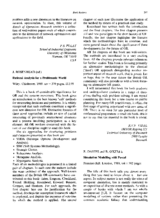 (PDF) Rational analysis for a problematic world revisited: problem ...