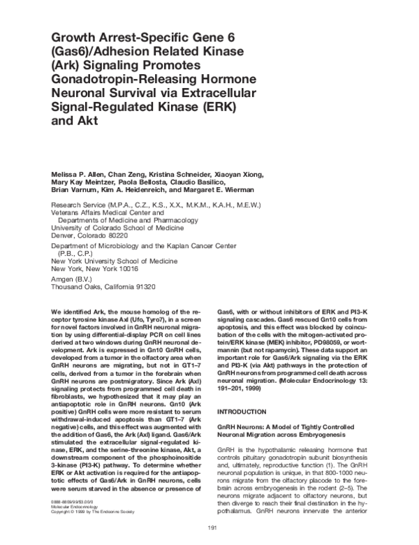 (PDF) Growth Arrest-Specific Gene 6 (Gas6)/Adhesion Related Kinase (Ark ...