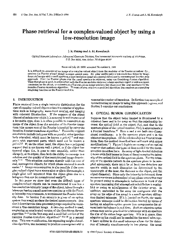 (PDF) Phase retrieval for a complex-valued object by using a low ...