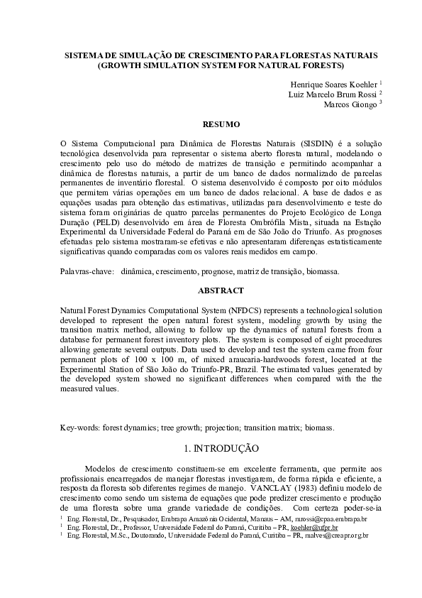 (PDF) Growth simulation system for natural forests