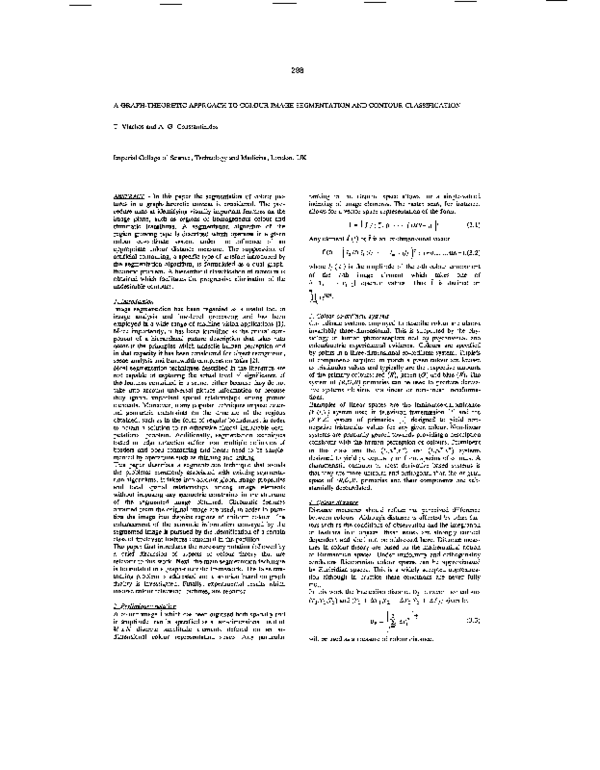 (PDF) A graph-theoretic approach to colour image segmentation and contour classification