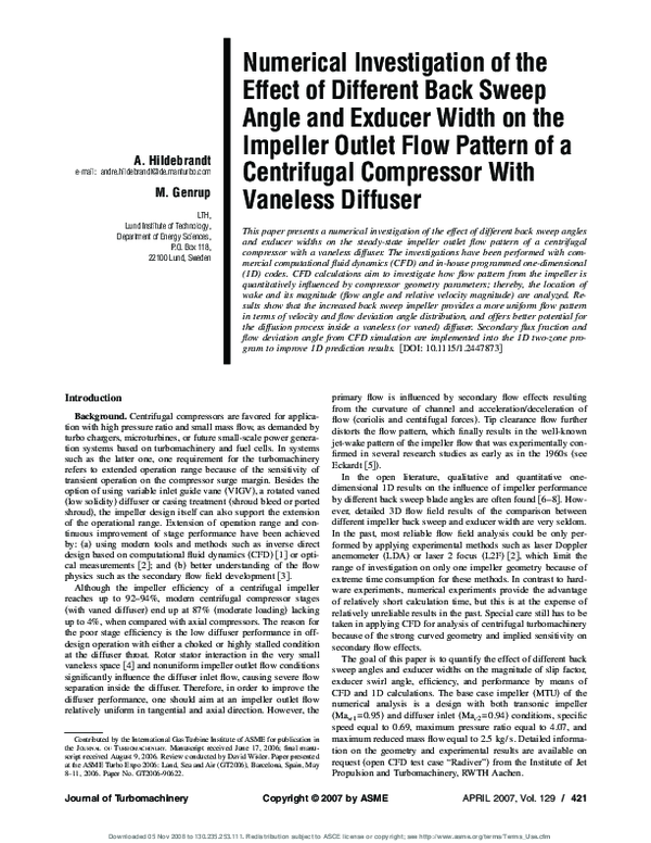 (PDF) Numerical Investigation of the Effect of Different Back Sweep ...