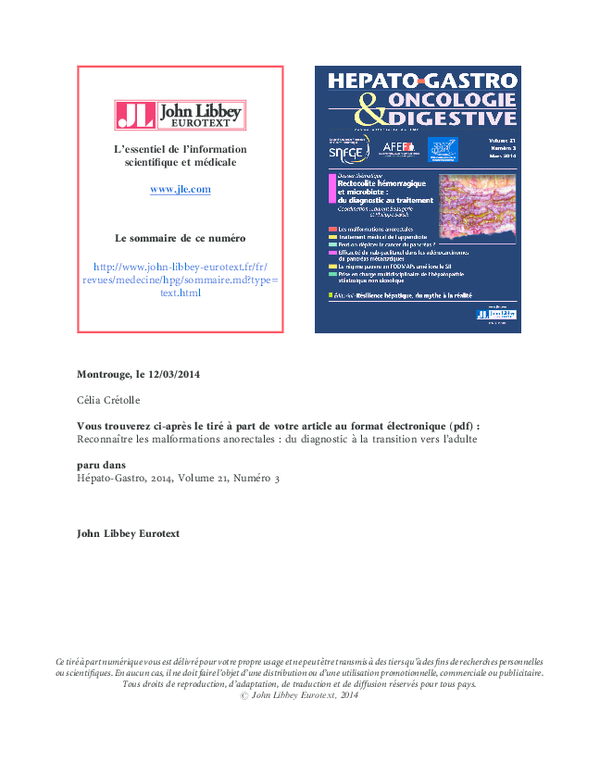 (PDF) Malformations ano-rectales