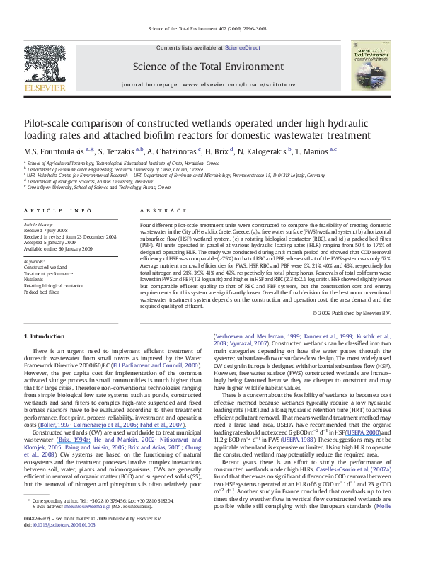 (PDF) Pilot-scale comparison of constructed wetlands operated under ...