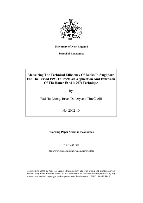 (PDF) Bank modelling methodologies: A comparative non-parametric ...