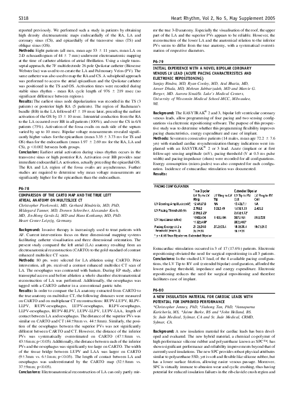 (PDF) Comparison of the CARTO map and the true left atrial anatomy on ...