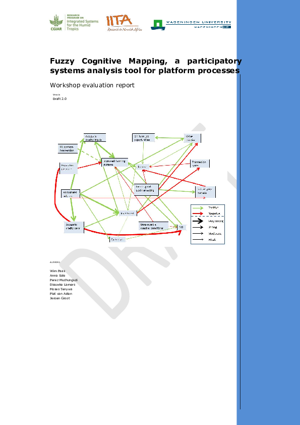 (PDF) Fuzzy Cognitive Mapping, a participatory systems analysis tool for platform processes