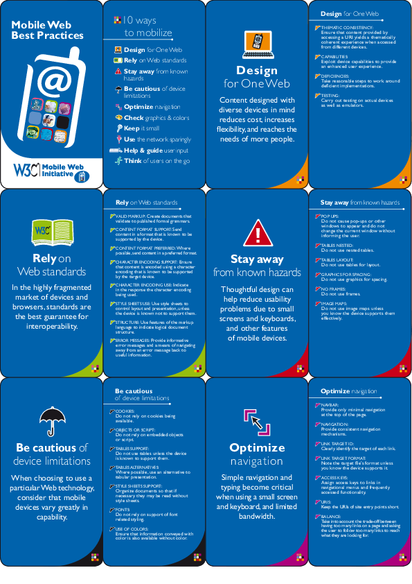 (PDF) Mobile Web Best Practices