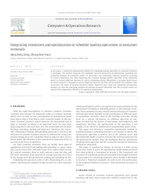 (PDF) Integrating simulation and optimization to schedule a hybrid flow shop with maintenance ...