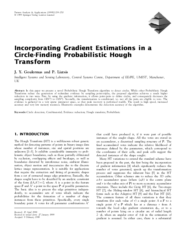 (PDF) Incorporating Gradient Estimations in a Circle-Finding Probabilistic Hough Transform