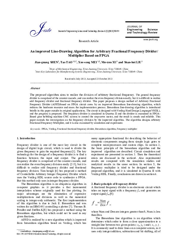 (PDF) An improved Line-Drawing Algorithm for Arbitrary Fractional ...
