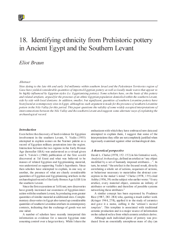 (PDF) 8. Identifying ethnicity from Prehistoric pottery in Ancient ...