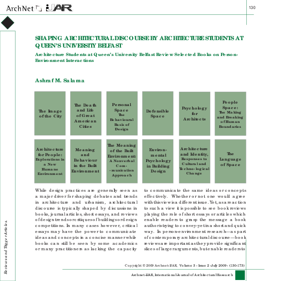 (PDF) Shaping Architectural Discourse by Architecture Students at Queen ...