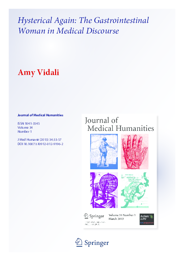 (PDF) Hysterical Again: The Gastrointestinal Woman in Medical Discourse