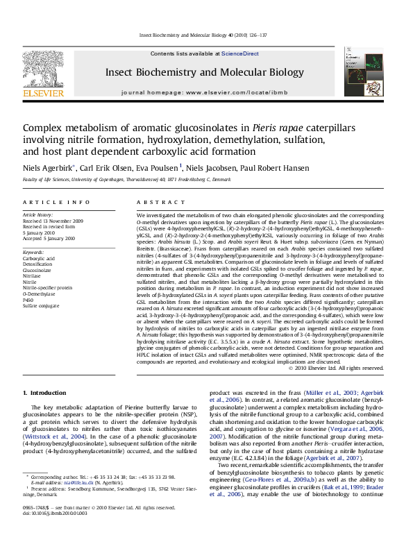 (PDF) Detoxification of host plant phenolic aglycones by the spruce budworm | Éric Bauce ...