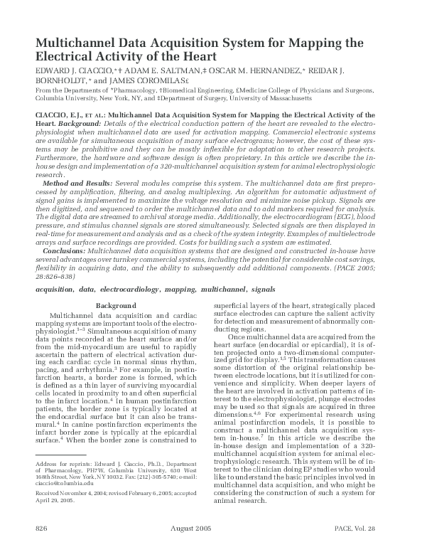 (PDF) Multichannel Data Acquisition System for Mapping the Electrical ...