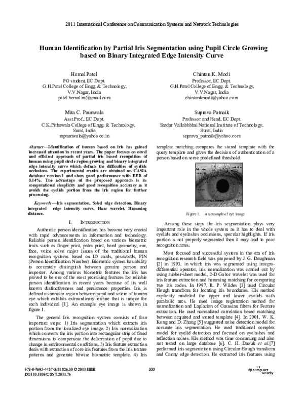 (PDF) Human Identification by Partial Iris Segmentation Using Pupil Circle Growing Based on ...